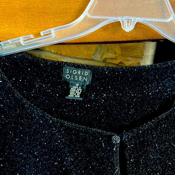 Sigrid Olsen | Sweaters | Cardigan Sweater Glitter Black | Poshmark